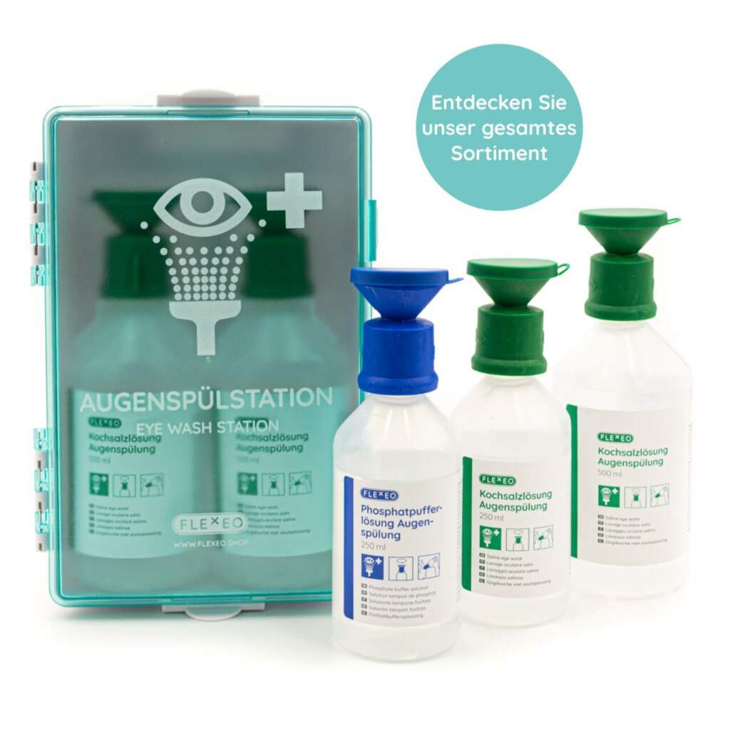 Augenspülflasche 500 ml, NaCl | FLEXEO
