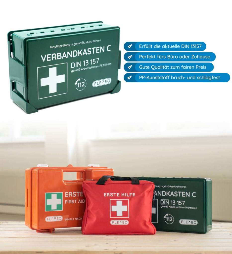 Betriebsverbandkasten DIN 13157 online kaufen | FLEXEO