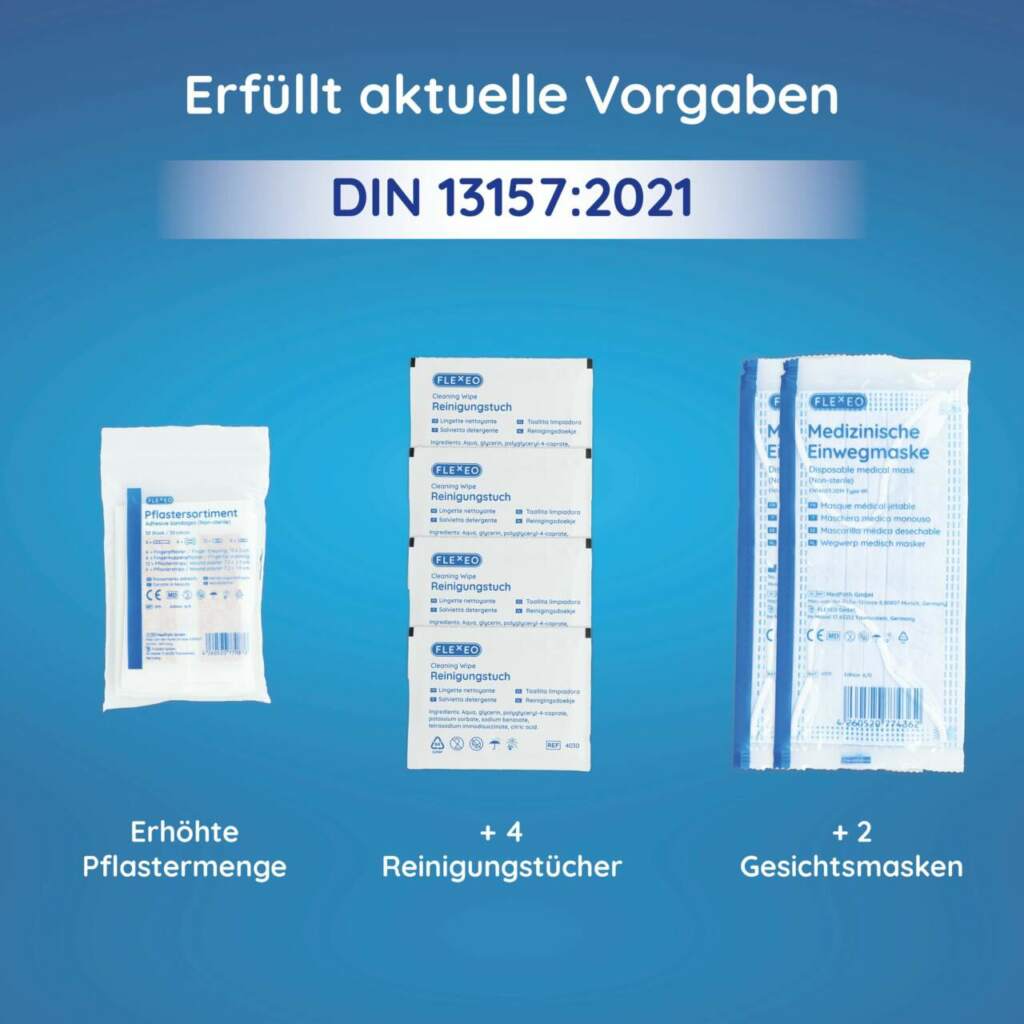 DIN 13157 Nachfüllset, für Erste-Hilfe-Koffer und Verbandkasten | FLEXEO