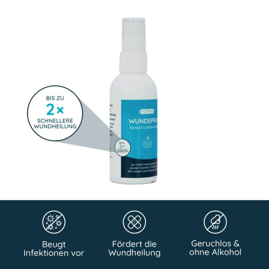 Wundspray + Pflaster Mix Textil Schwarz | FLEXEO
